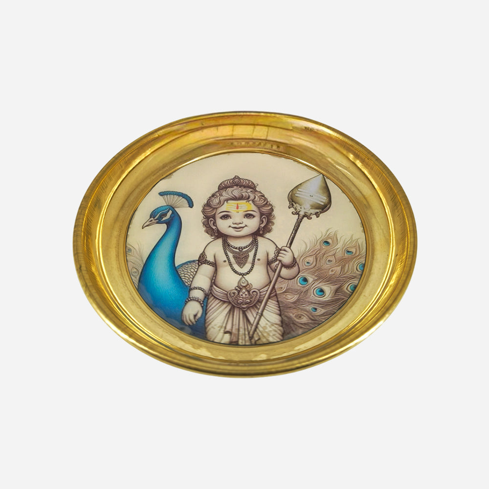 Brass Customizable Puja Plate – Om Spiritual Shop